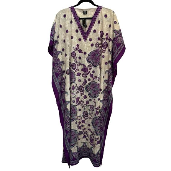 Zury | Dresses | Nwt Kaftan Paisley Colorful Mrs Roper Dress | Poshmark